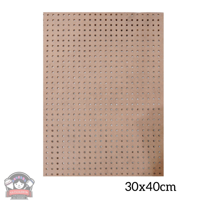 Tabla MDF Perfocel 30x40cm – La Escalerita