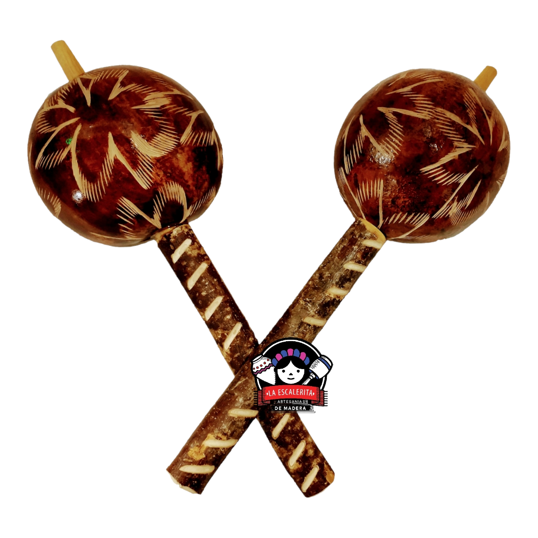 Maracas Guaje Talladas – La Escalerita
