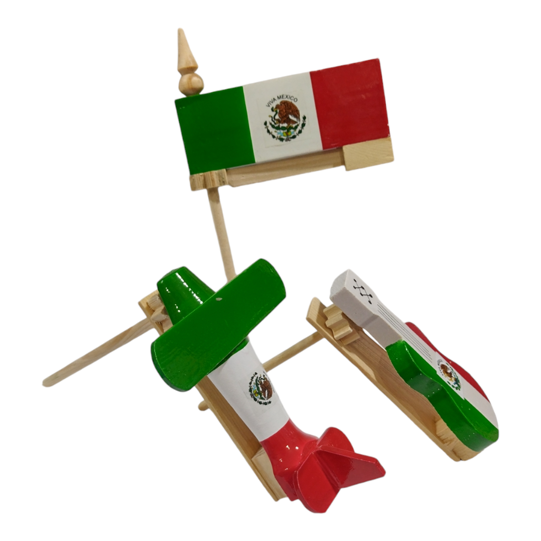 Matraca figuras tricolor fina – La Escalerita